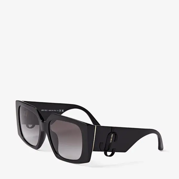 JIMMY CHOO Ariana Square Frame Sunglasses - Gradient Grey