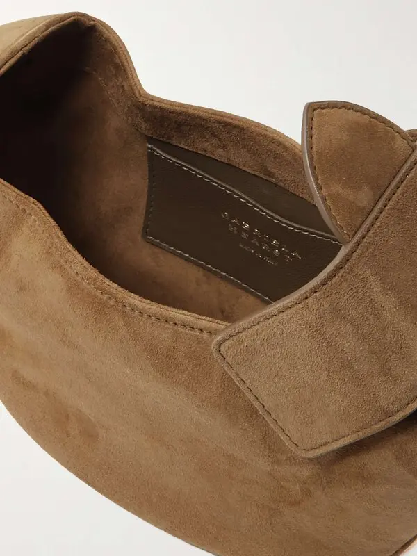 Gabriela Hearst Soft Demi Suede Clutch - Brown