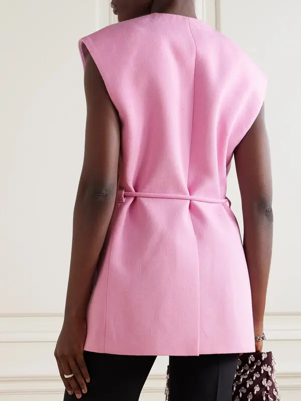 Nanushka Miriam Belted Tweed Vest