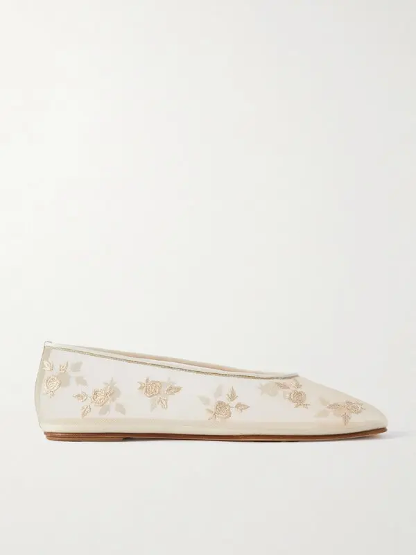 Magda Butrym Embroidered Ballet Flats