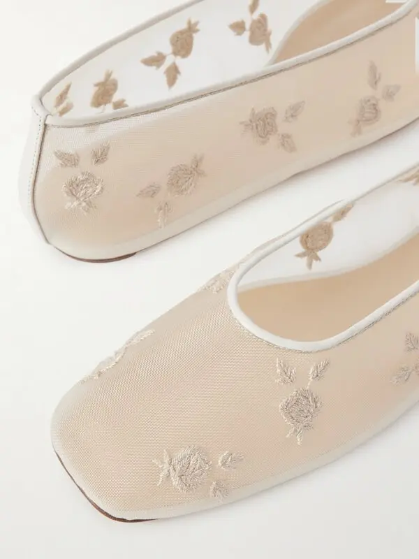 Magda Butrym Embroidered Ballet Flats