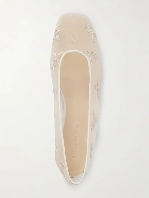 Magda Butrym Embroidered Ballet Flats