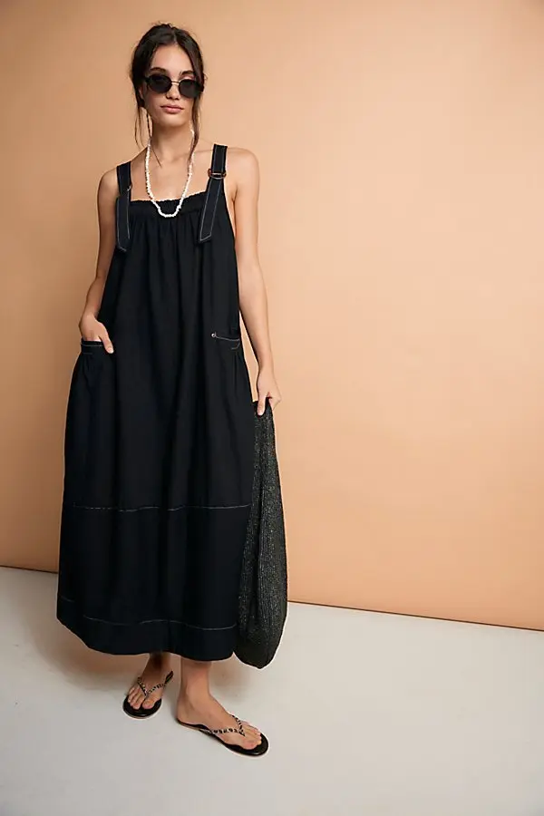 white christmas dresses Chambray Button-Up Midi Dress main image 0
