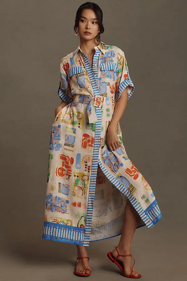 knee length dresses for ladies Iris Dress | Tie Front Midi Dress main image 1