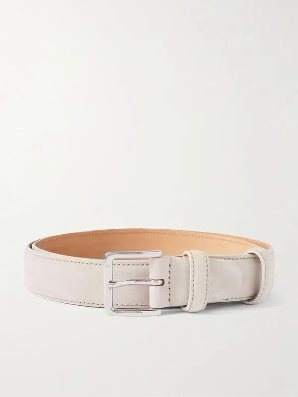 Mr P. 3cm Suede Belt - Neutrals