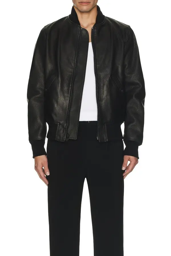 SCHOTT Lightweight Leather Bomber Jacket