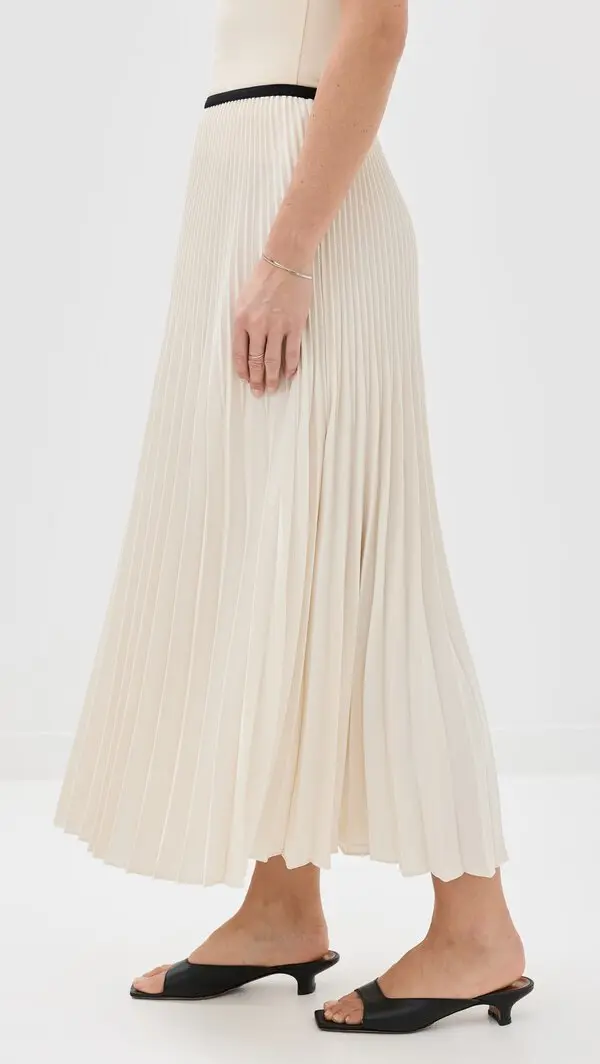 Jenni Kayne Pleated Midi Skirt - Ivory