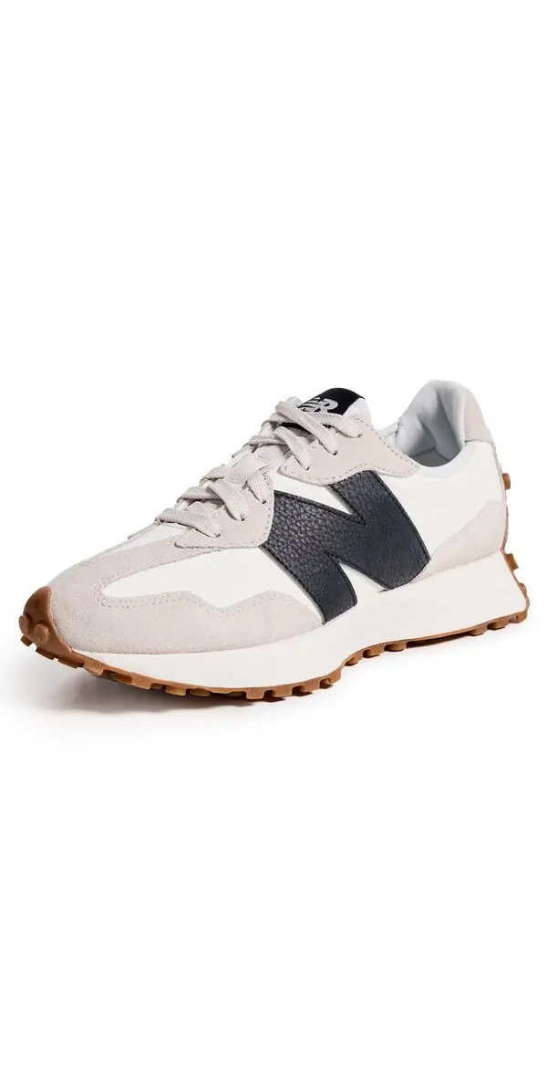 NEW BALANCE 327 Lace-up Sneakers - Beige/black