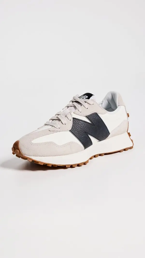 NEW BALANCE 327 Lace-up Sneakers - Beige/black