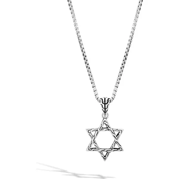 John Hardy Sterling Star Of David Pendant Necklace - Silver