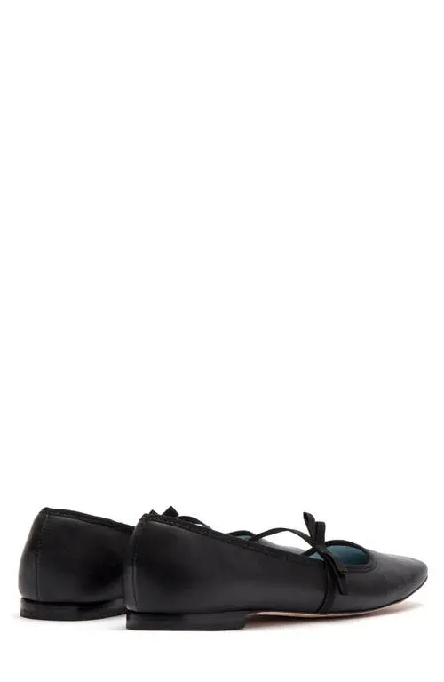 FRANCES VALENTINE Square-toe Mary Jane Flat - Black 2
