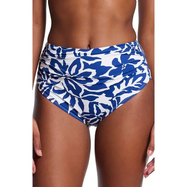 Hanky Panky Ruched High-waist Bikini Bottom - Poolside Print