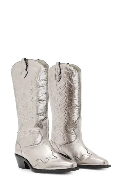ALLSAINTS Dolly Cowboy Boot - Gunmetal Grey