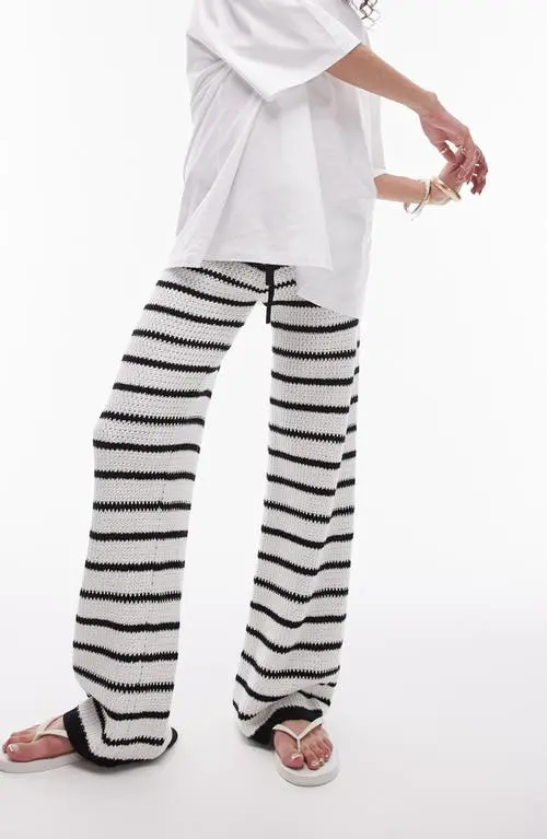 Topshop Stripe Knit Drawstring Pants