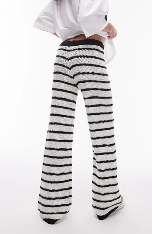 Topshop Stripe Knit Drawstring Pants