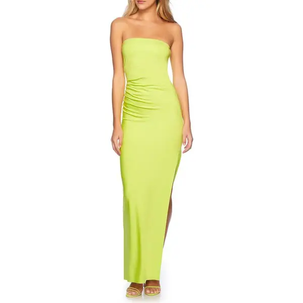 Susana Monaco Ruched Strapless Maxi Dress - Lightning Bolt