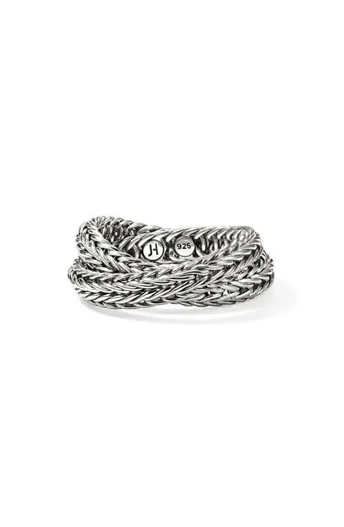 John Hardy Icon Chevron Crossover Ring - Silver
