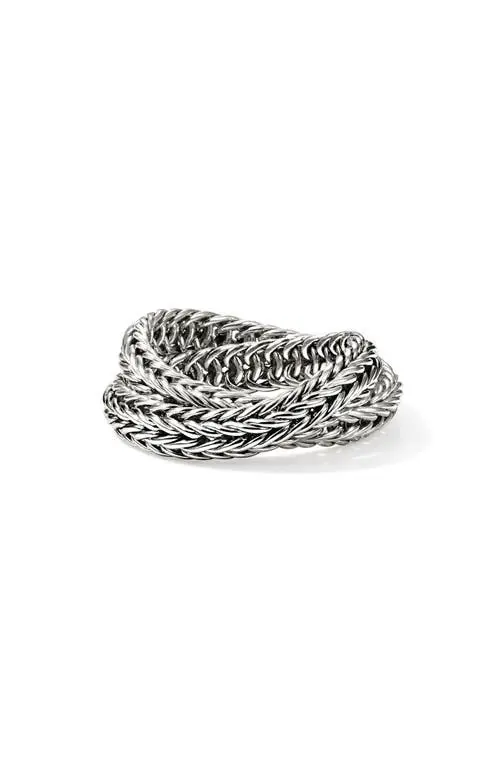 John Hardy Icon Chevron Crossover Ring - Silver