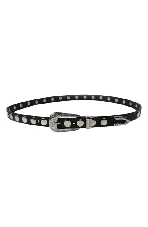 PETIT MOMENTS Phoenix Disc Studded Belt - Black/ Silver