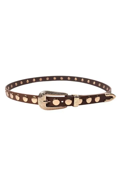 PETIT MOMENTS Phoenix Disc Studded Belt - Brown/gold