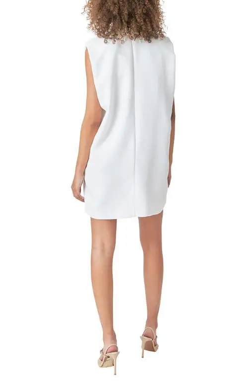 Endless Rose Imitation-pearl Fringe Mini Shirtdress