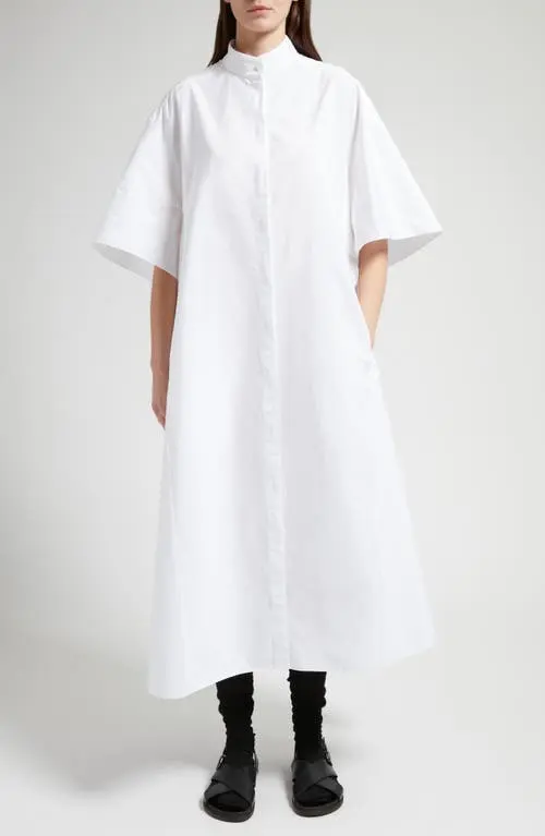THE ROW Bredel Cotton Poplin Midi Shirtdress