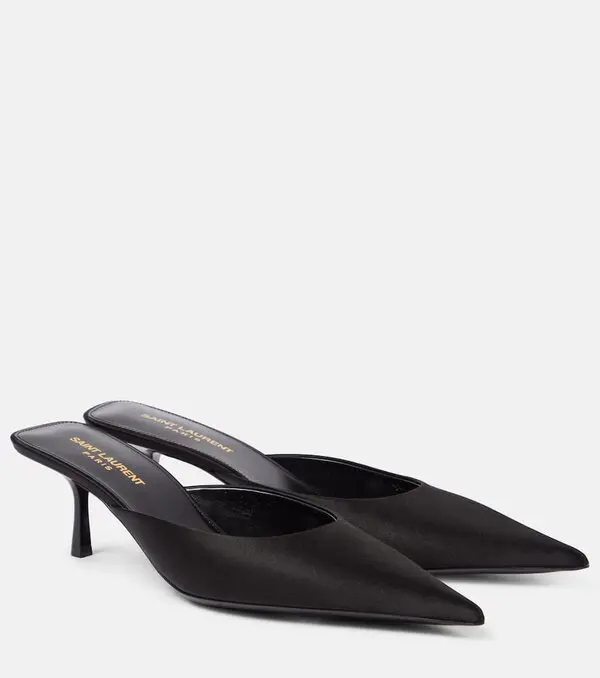 Saint Laurent Barbara 55 Crêpe Mules