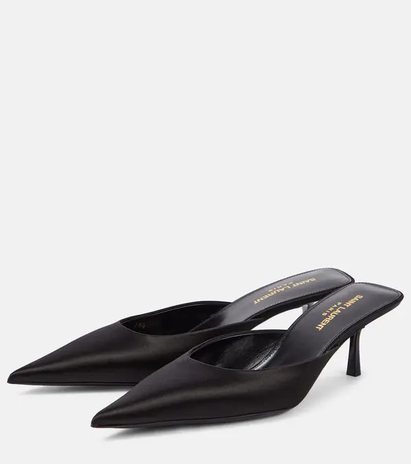Saint Laurent Barbara 55 Crêpe Mules