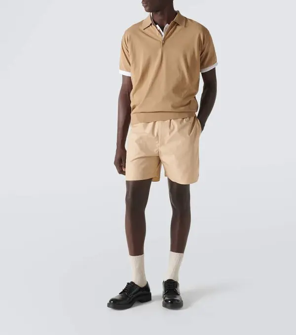 Auralee Cotton Polo Shirt - Beige
