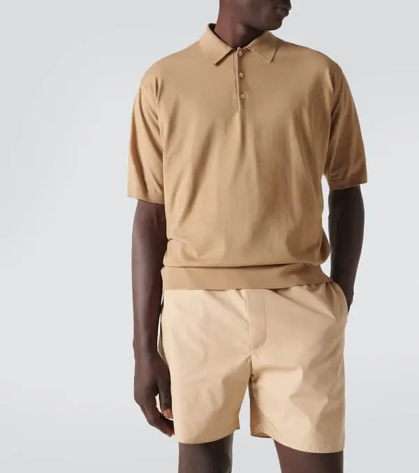 Auralee Cotton Polo Shirt - Beige