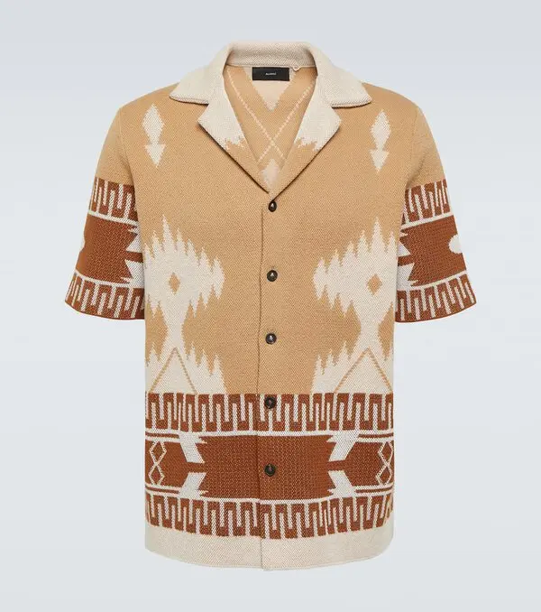 Alanui Icon Piquet Cotton Jacquard Shirt - Beige