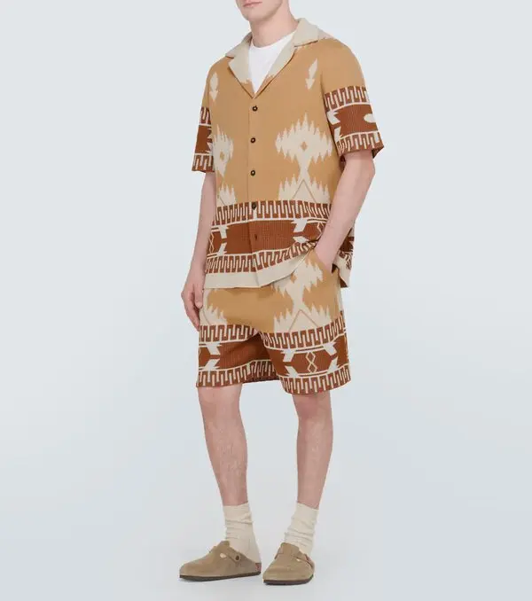 Alanui Icon Piquet Cotton Jacquard Shirt - Beige