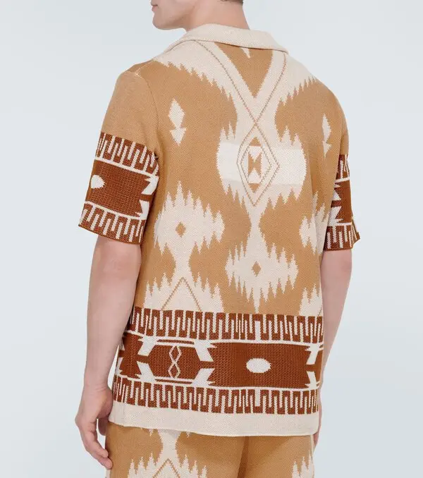 Alanui Icon Piquet Cotton Jacquard Shirt - Beige