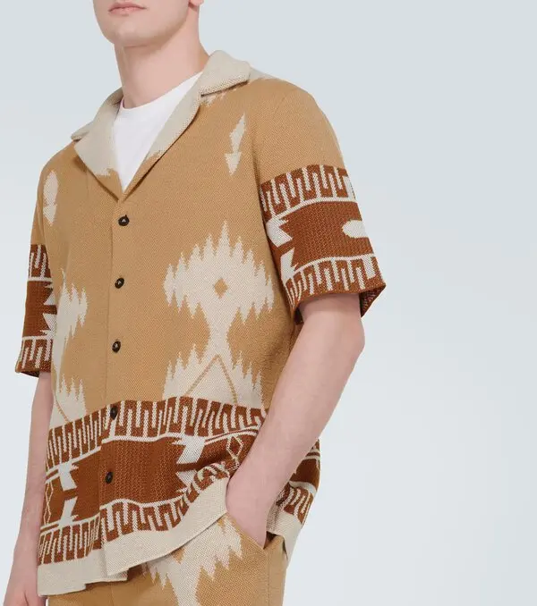 Alanui Icon Piquet Cotton Jacquard Shirt - Beige