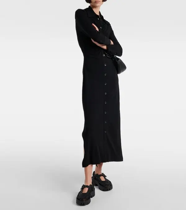 Noir Kei Ninomiya Keen Uneek Platform Mary Jane Flats In Black