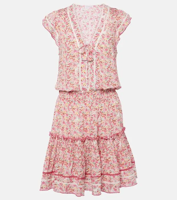 Poupette St Barth Anais Floral Minidress - Pink