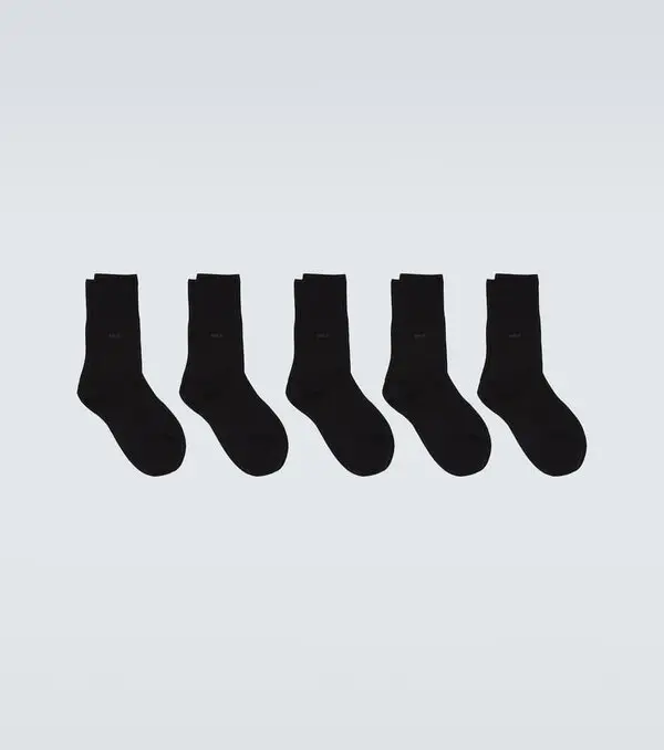 CDLP Set Of 5 Logo Socks - Black