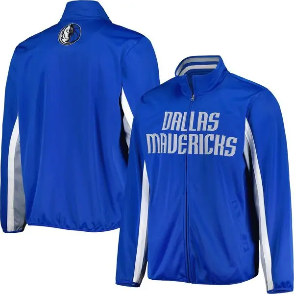 G-III SPORTS BY CARL BANKS Dallas Mavericks Contender Wordmark Full-zip Track Jacket - Blue