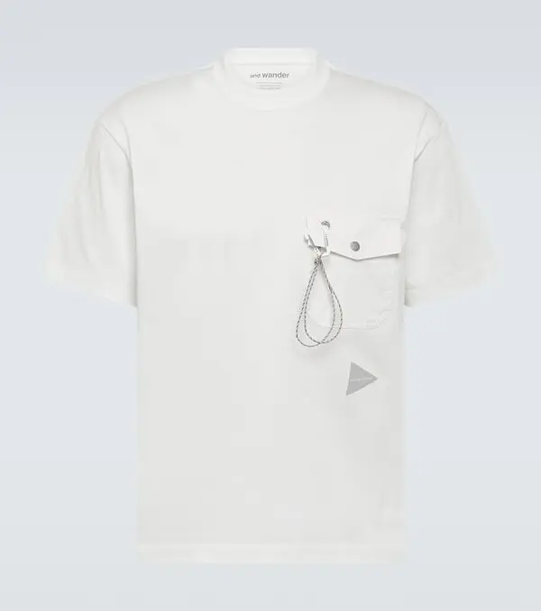 AND WANDER Pocket T Jersey T-shirt - White
