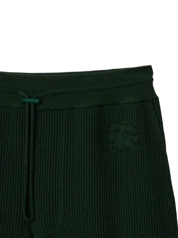 Burberry Embroidered-logo Mesh Cotton Shorts