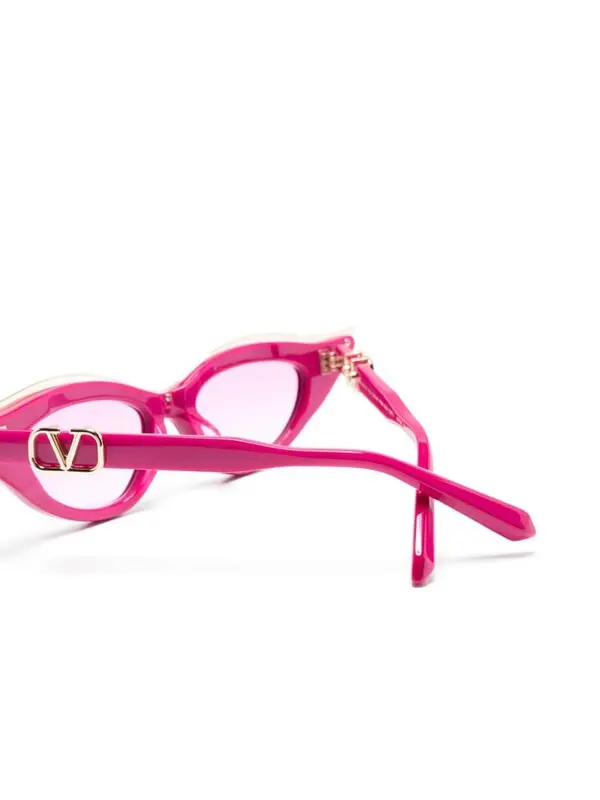 Valentino Garavani V-goldcut Ii Cat-eye Sunglasses - Pink