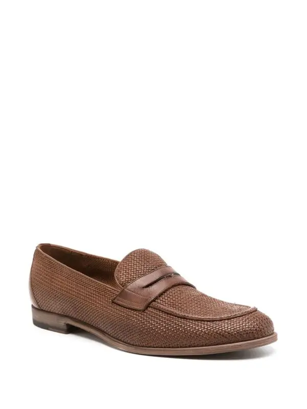 Fratelli Rossetti Interwoven Leather Loafers