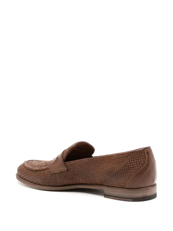 Fratelli Rossetti Interwoven Leather Loafers