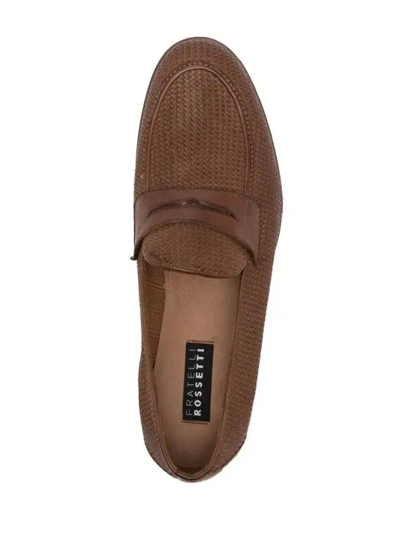 Fratelli Rossetti Interwoven Leather Loafers