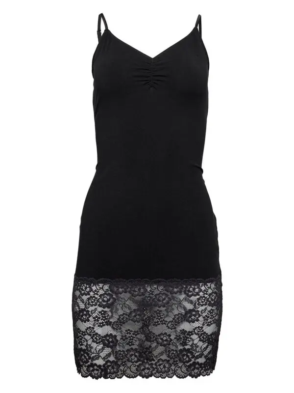 FLEUR DU MAL Organic-cotton Slip Dress - Black