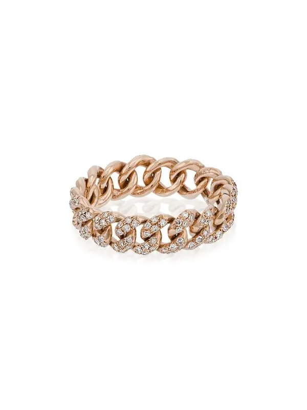 Shay Essential Diamond Chain Link Ring - Metallic