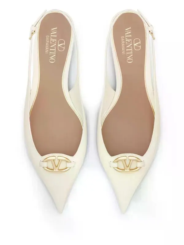 Valentino Garavani 20mm Vlogo Slingback Pumps - White
