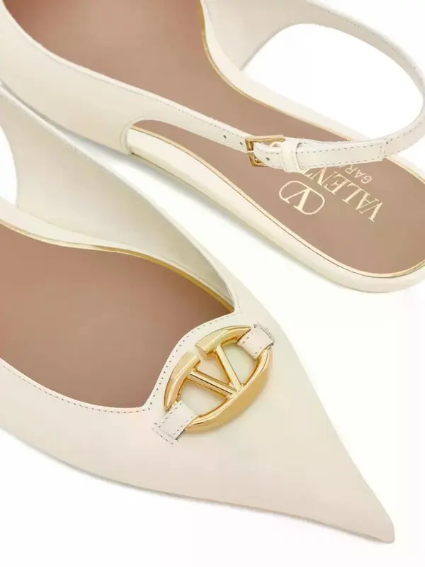 Valentino Garavani 20mm Vlogo Slingback Pumps - White