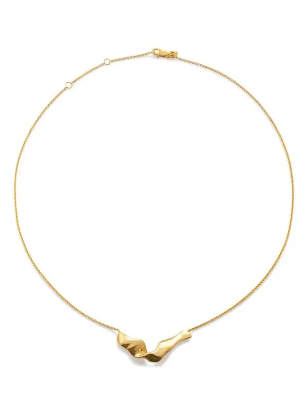 Monica Vinader Wave Polished-finish Necklace - Gold