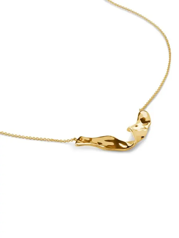 Monica Vinader Wave Polished-finish Necklace - Gold